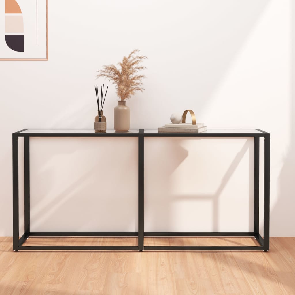 VidaXL Table console Transparent 160x35x75,5 cm Verre trempé | Leroy Merlin