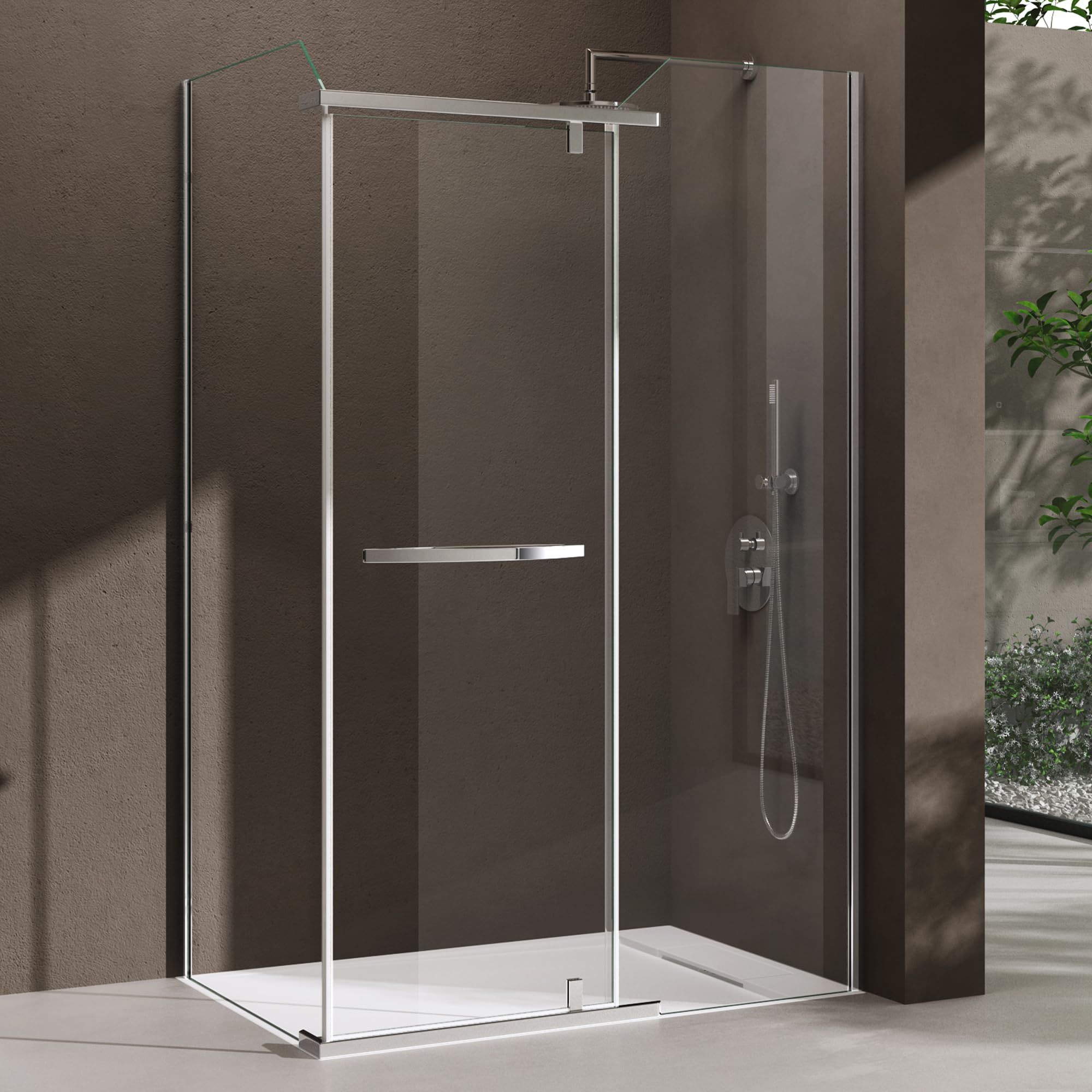 Doporro Paroi de douche rectangulaire en angle 90x100 cabine de douche ...