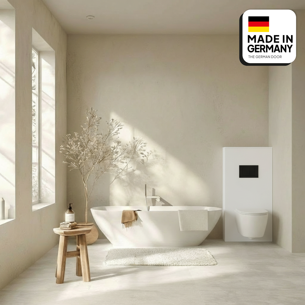 PACK WC SUSPENDU + CHÂSSIS + BOÎTIER | TOILETTE BLANC MAT | BOUTON NOIR ...