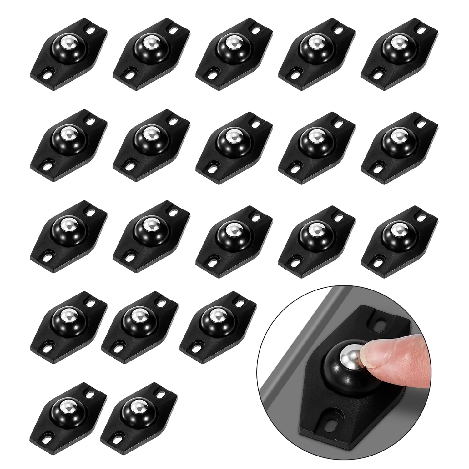 20 mini ruedas autoadhesivas, ruedas giratorias, mini ruedas ...