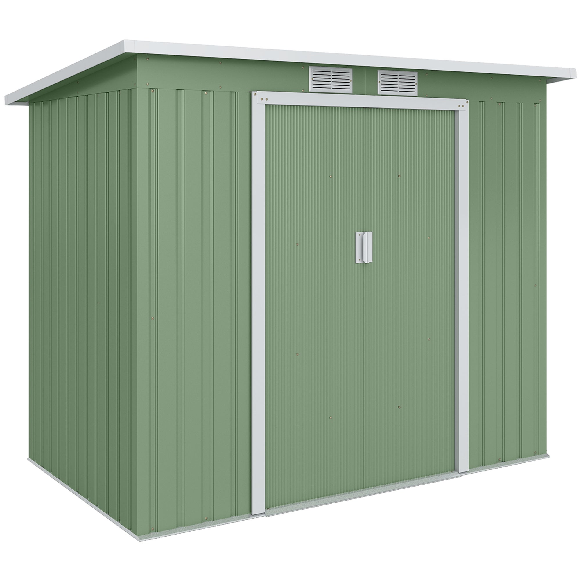 Caseta de herramientas de acero con doble puerta corredera, rejillas de ...