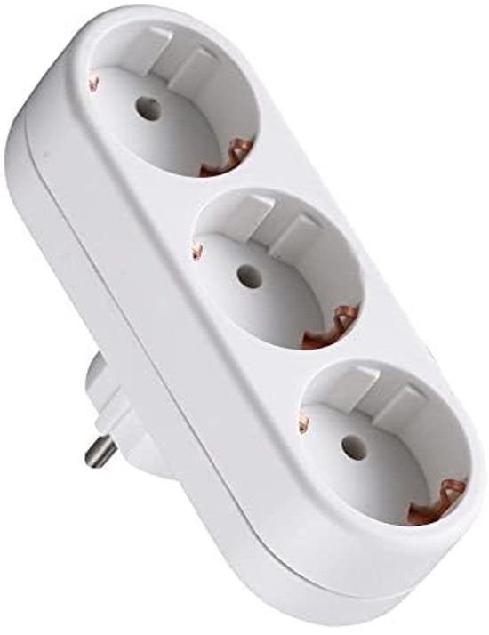 Double prise avec interrupteur et sécurité enfants - Adaptateur triple ...
