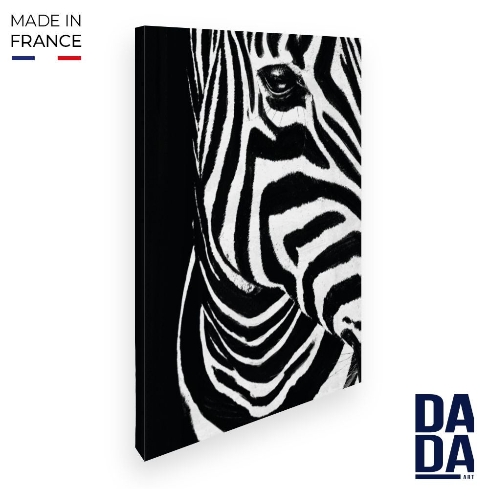 Toile Rayures zèbre / 100x140cm / Fabriqué en France / DADA ART | Leroy ...