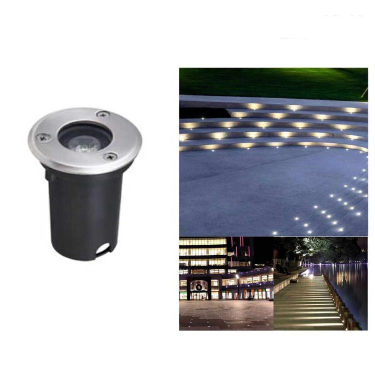 FOCO LED DE 1W DE PIE REDONDO EMPOTRABLE LUZ BLANCA FRÍA 6500K | Leroy ...