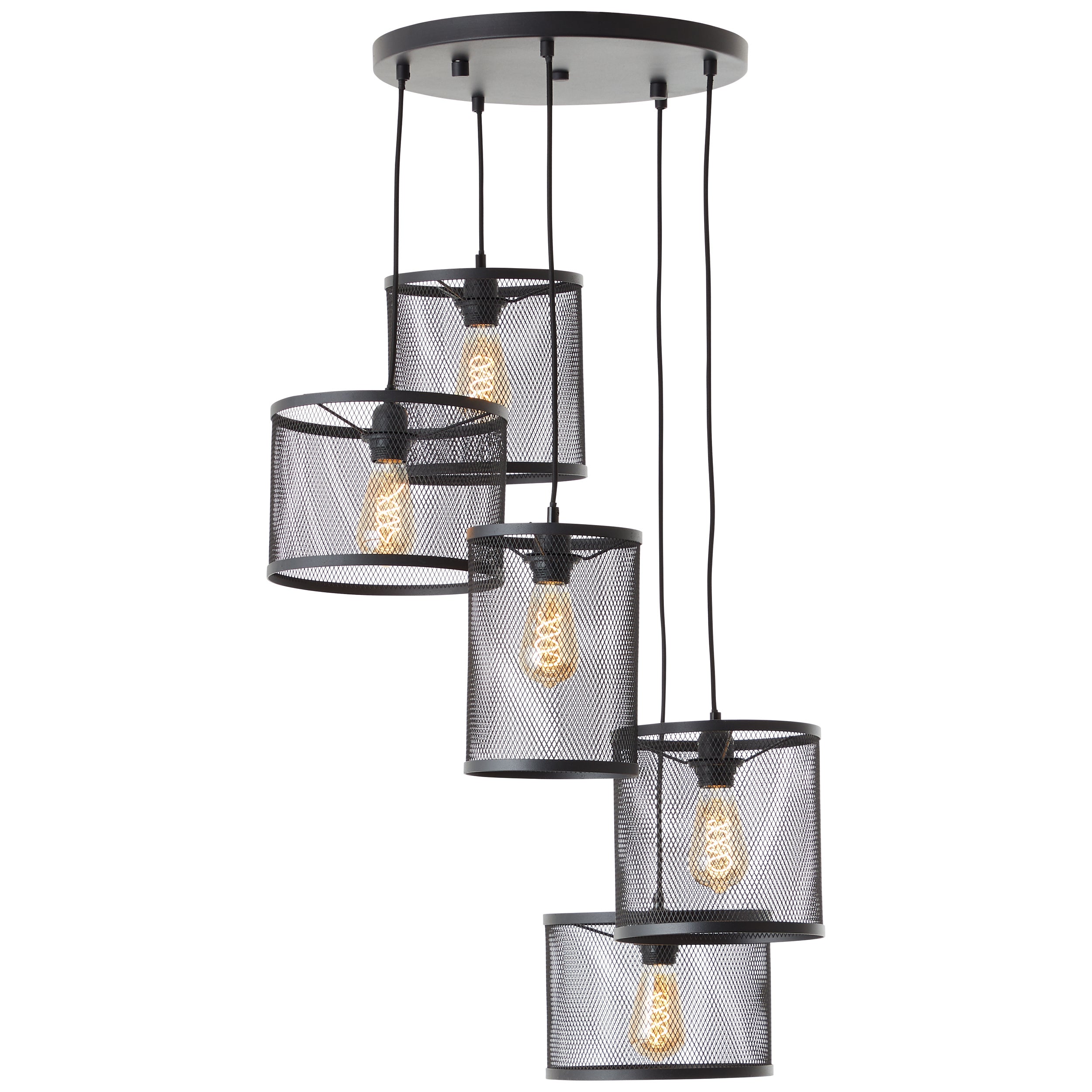 Brilliant Lamp Maze lampada a sospensione decorativa 5 lampadine nero ...