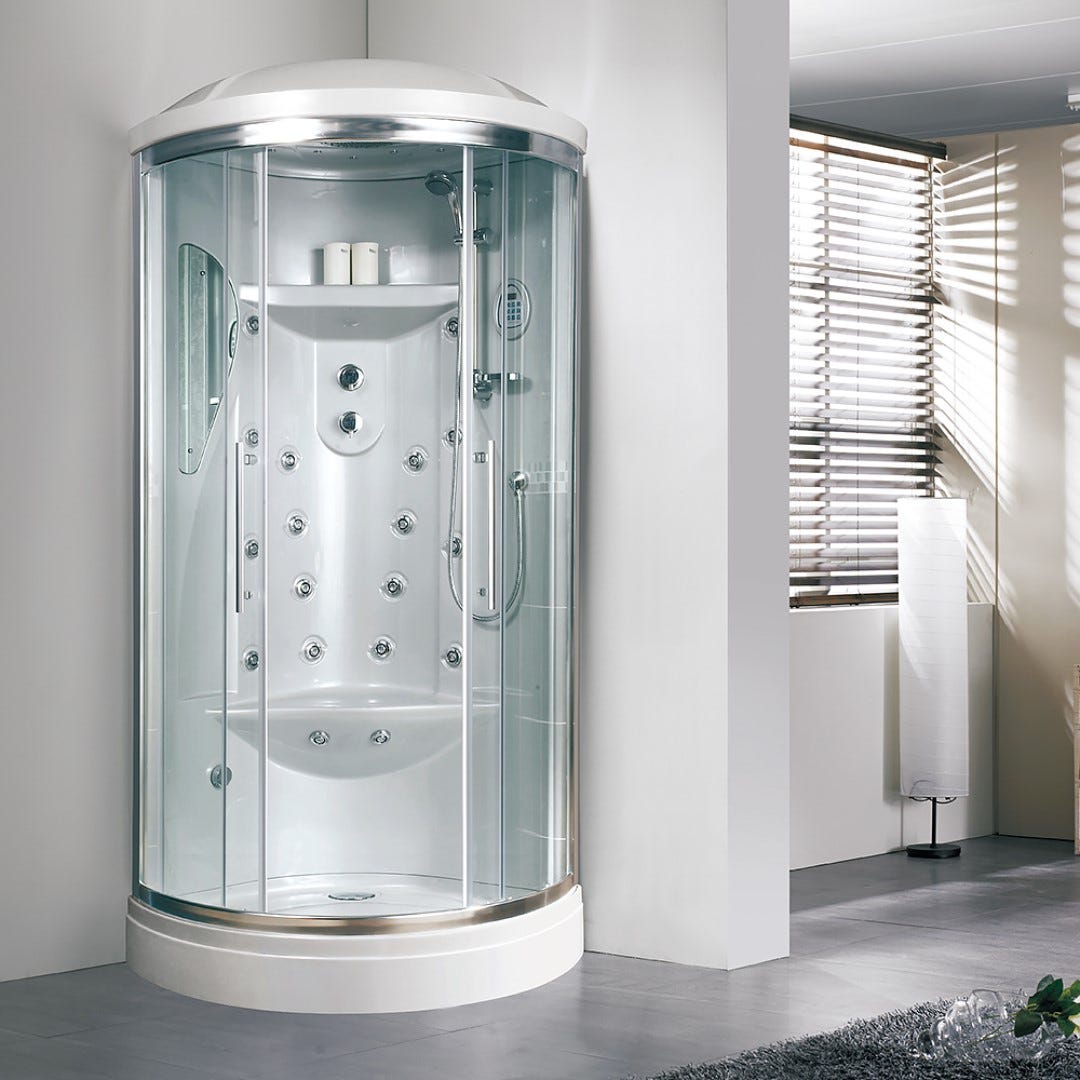 PAROI DE DOUCHE HYDROMASSAGE ET BAIN-VAPEUR 90 D’ANGLE | IRIDE | Leroy ...