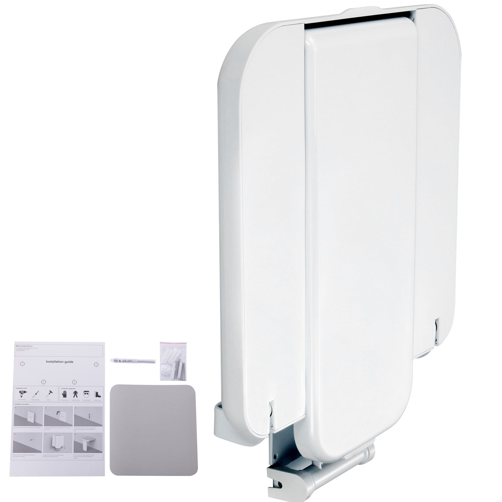 Siège de douche pliable en ABS,SucceBuy 15,7'' x 16,7'' déplié,banc de ...