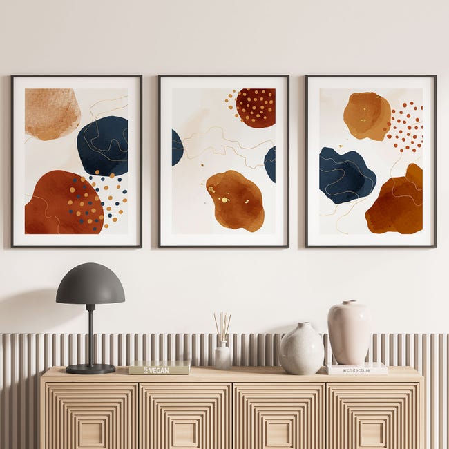 Lot de 3 Affiches / Posters Triptyque - Abstrait 3617689992532 ... Lot de 3 Affiches / Posters Triptyque - Abstrait 3617689992532 ...