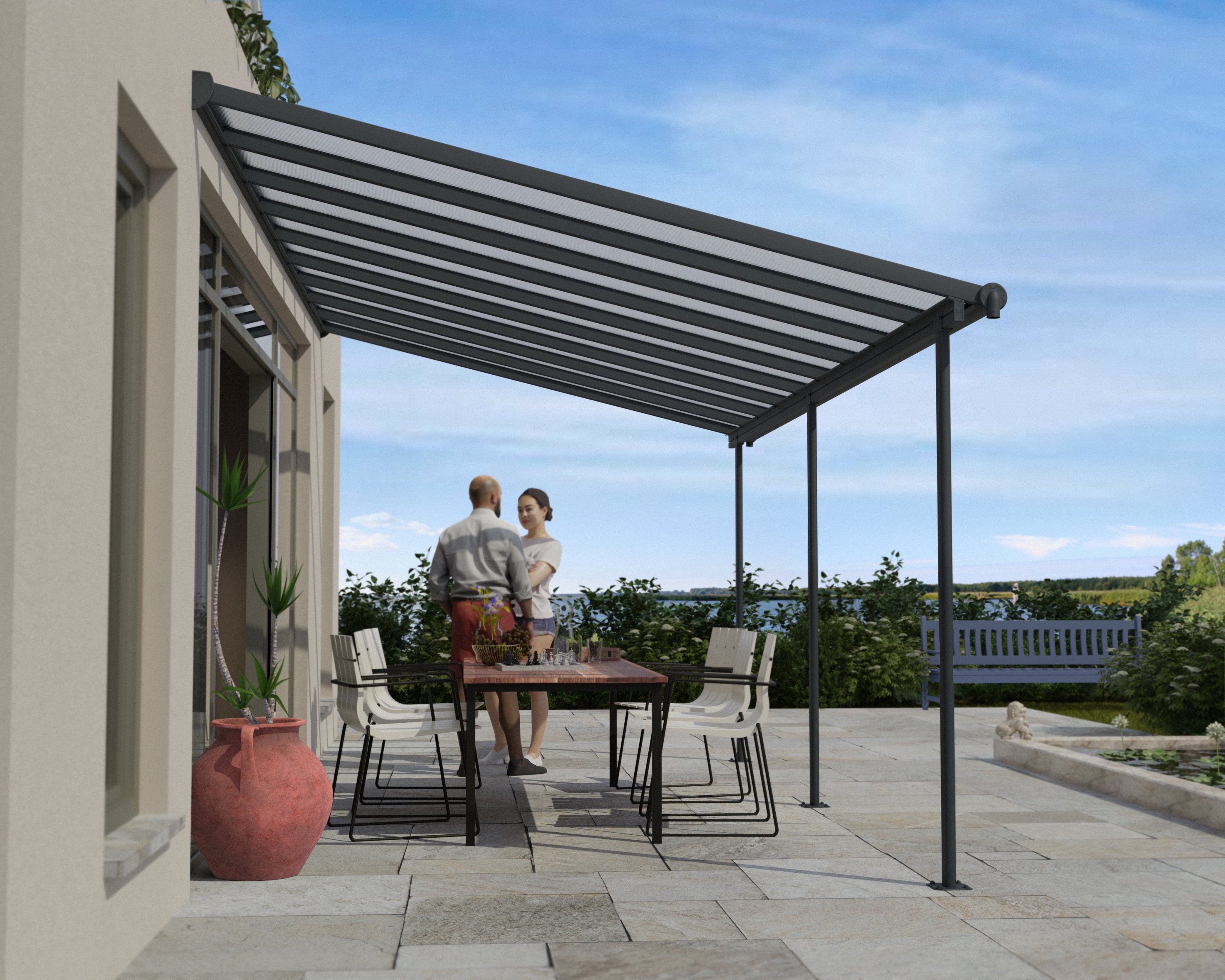 Canopia Pergola Sierra Gris 555 X 299 | Leroy Merlin