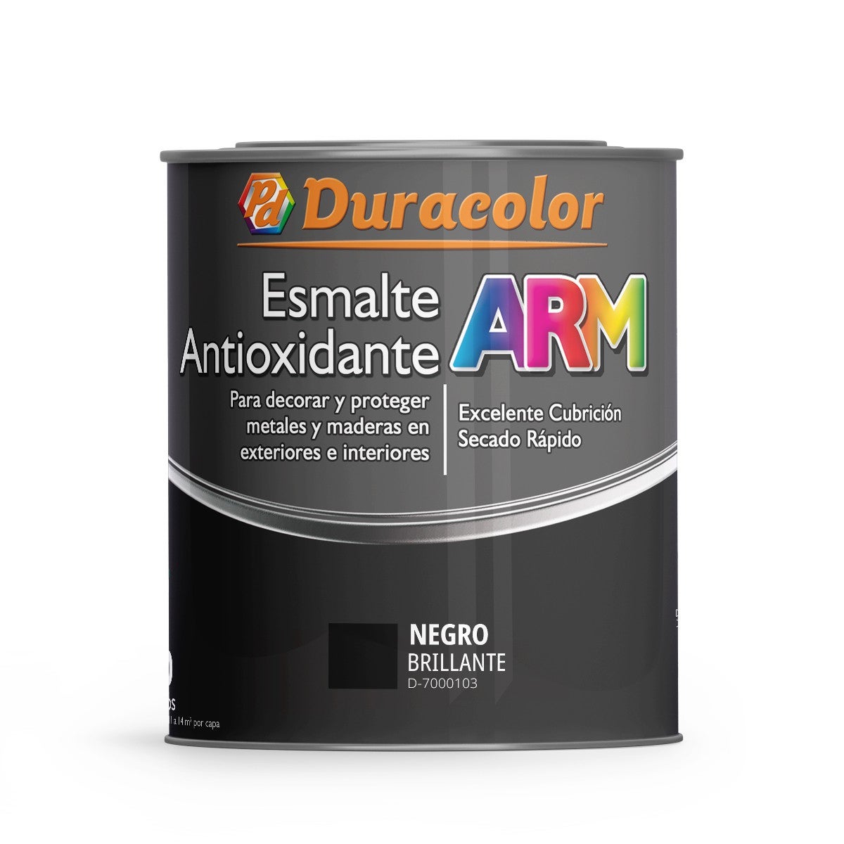 Pintura para hierro Esmalte antioxidante ARM brillante - 4 L - Negro ...