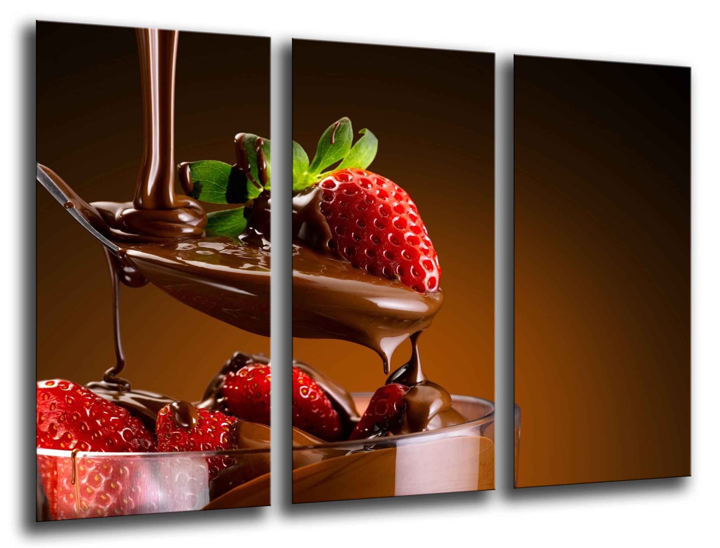 Set de posters Postre Fresas Con Chocolate, impresión digital alta ...