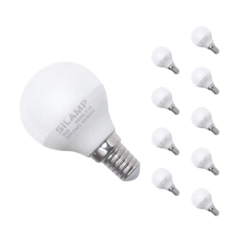 Ampoule LED E14 8W 220V G45 300° (Pack de 10) - Blanc Chaud 2300K ...