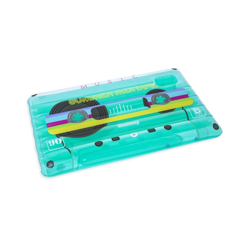 Colchoneta Hinchable Retro Cassette 174x117 cm Playa y Piscina | Leroy ...