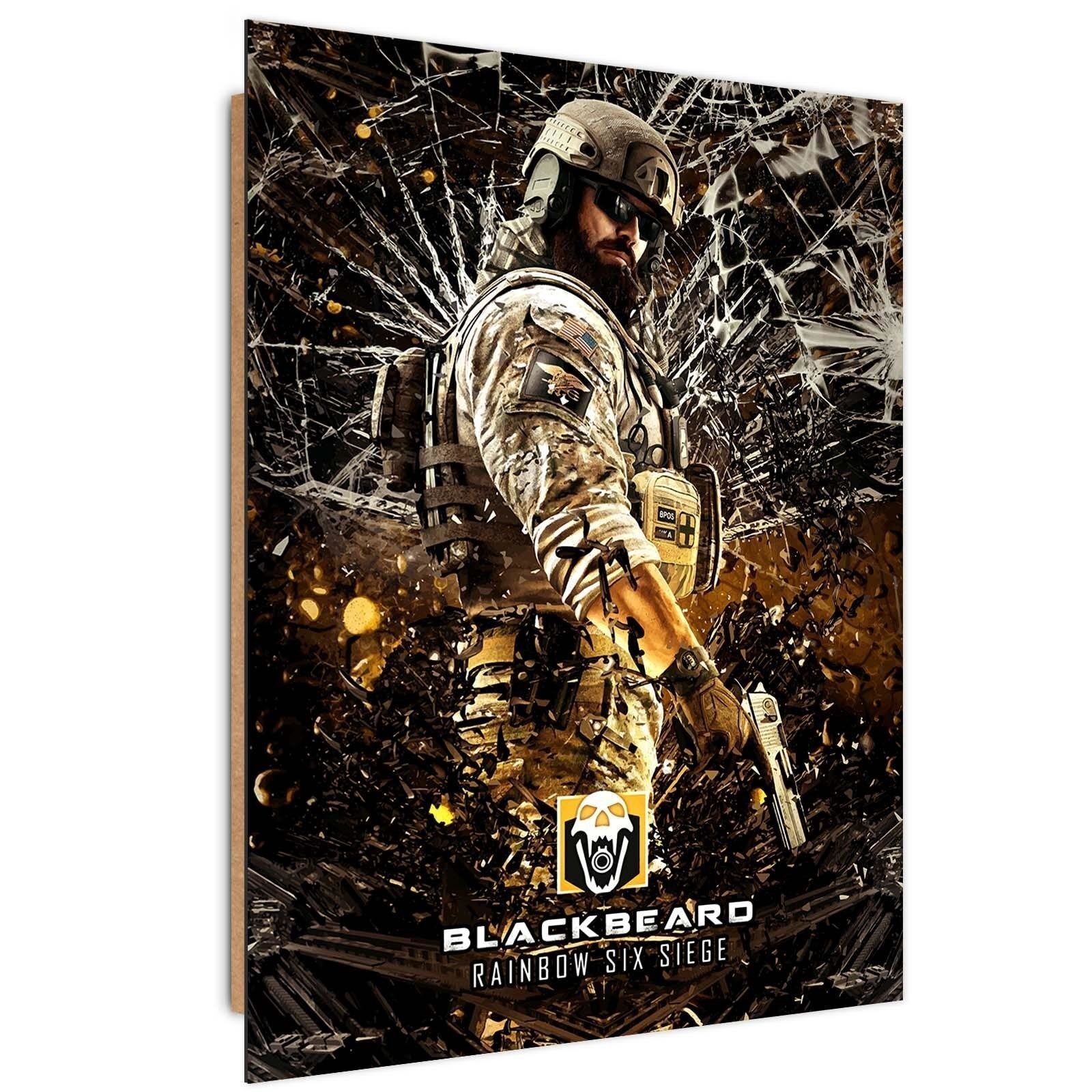 Tableau bois Rainbow Six Siege BlackBeard - 50 x 70 cm | Leroy Merlin