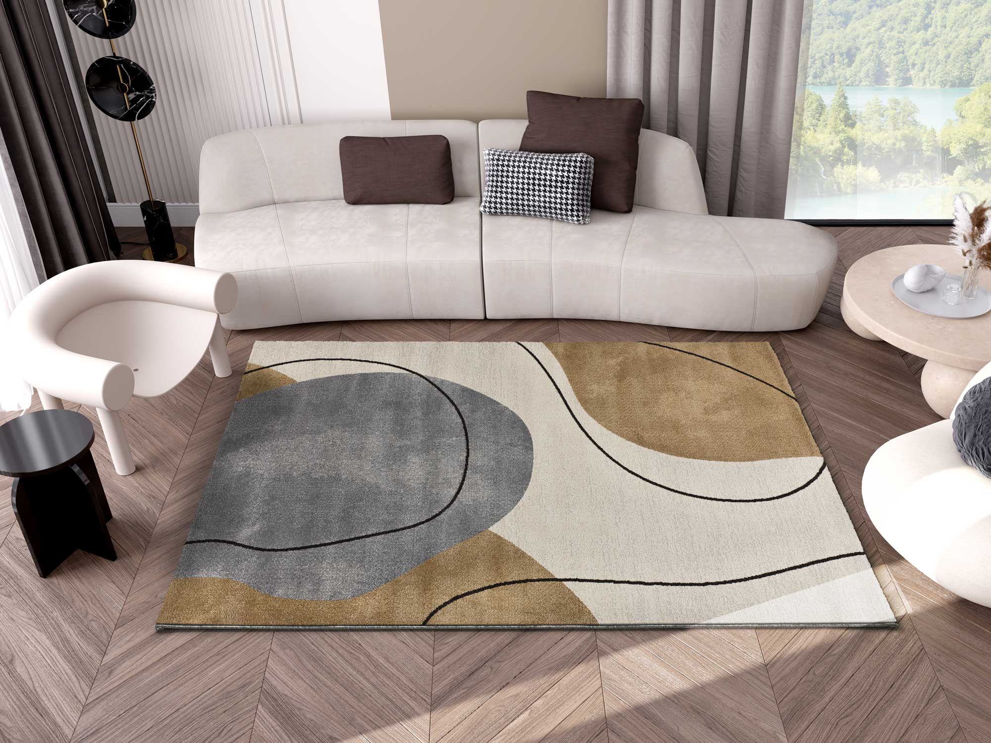 Tapis intérieur multicolore rectangulaire l.80 x L.150 cm NEW YORK ...
