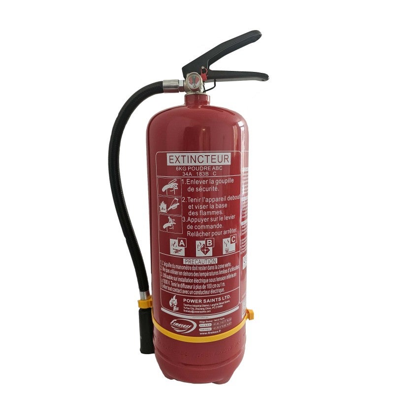 Extincteur 6KG Poudre classe ABC NF FIRELESS | Leroy Merlin