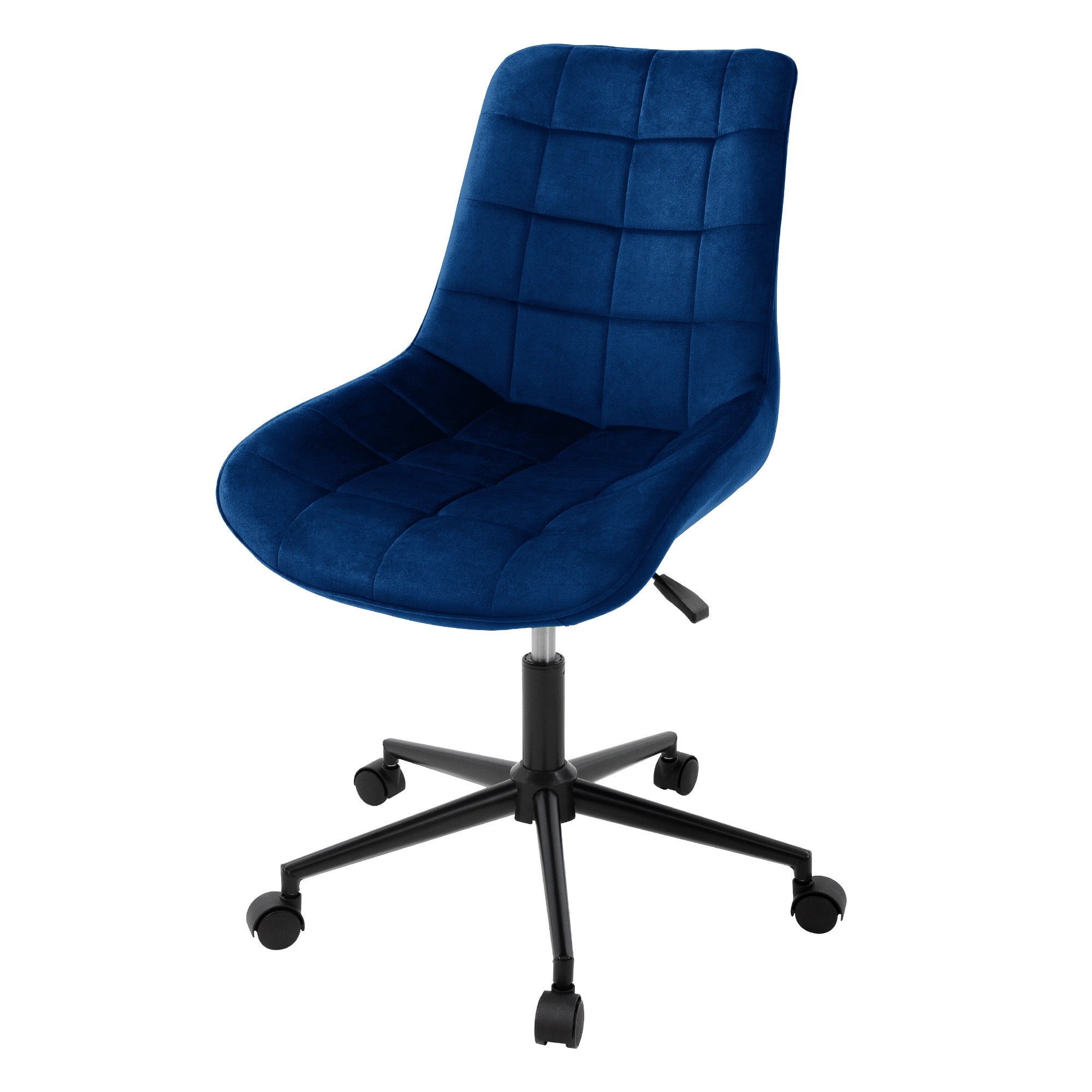 ML-Design chaise de bureau, bleu, assise en velours, structure métallique, chaise rembourrée ...
