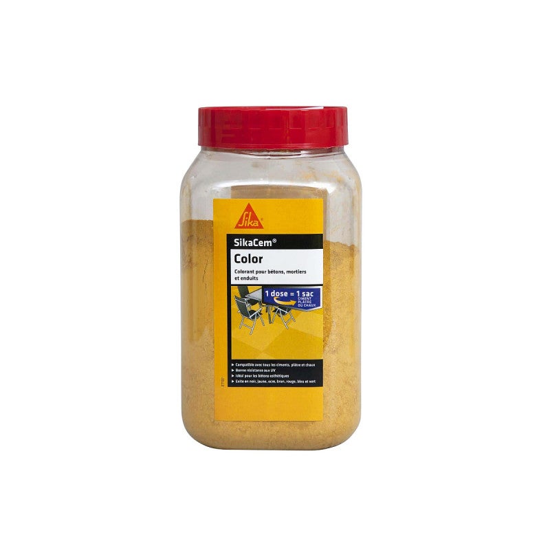 Colorante Per Malta E Calcestruzzo Sikacim giallo, 1,9 L | Leroy Merlin