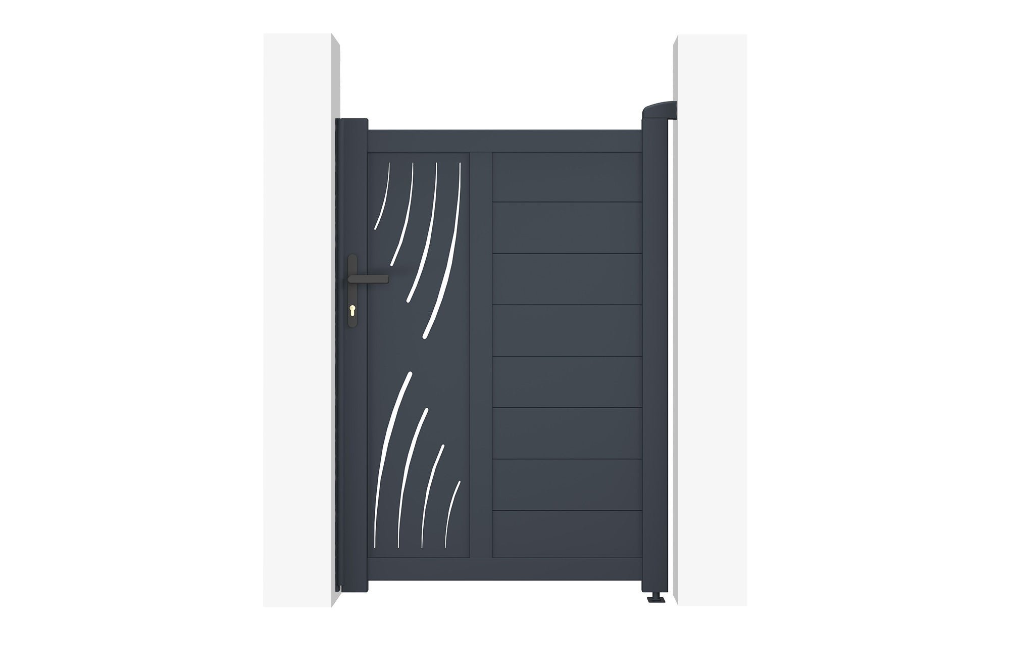 Portillon 1m VELETA H.140cm aluminium gris | Leroy Merlin