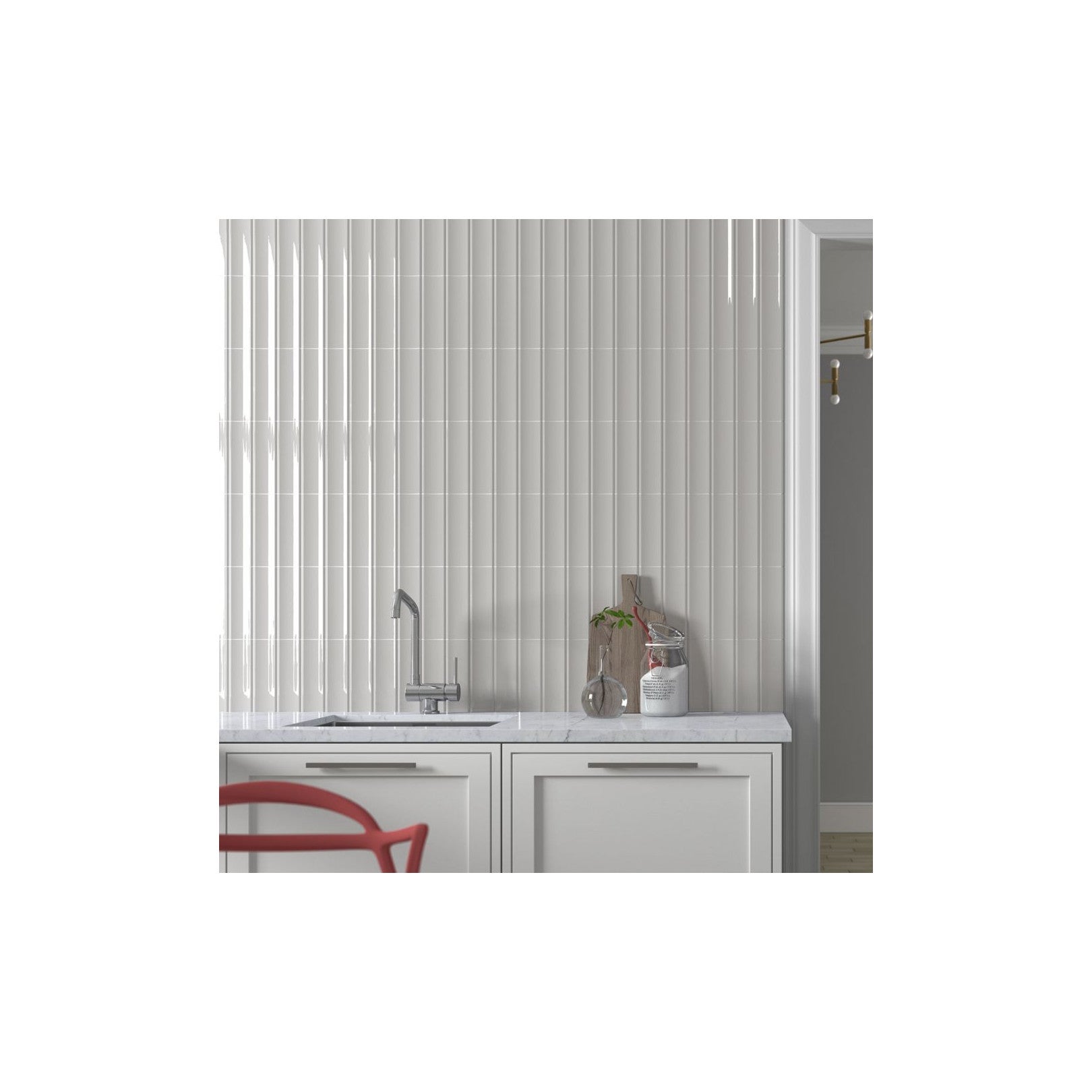 Cornière Carrelage mural faïence effet graphique DOME 20x6.5cm Jolly ...