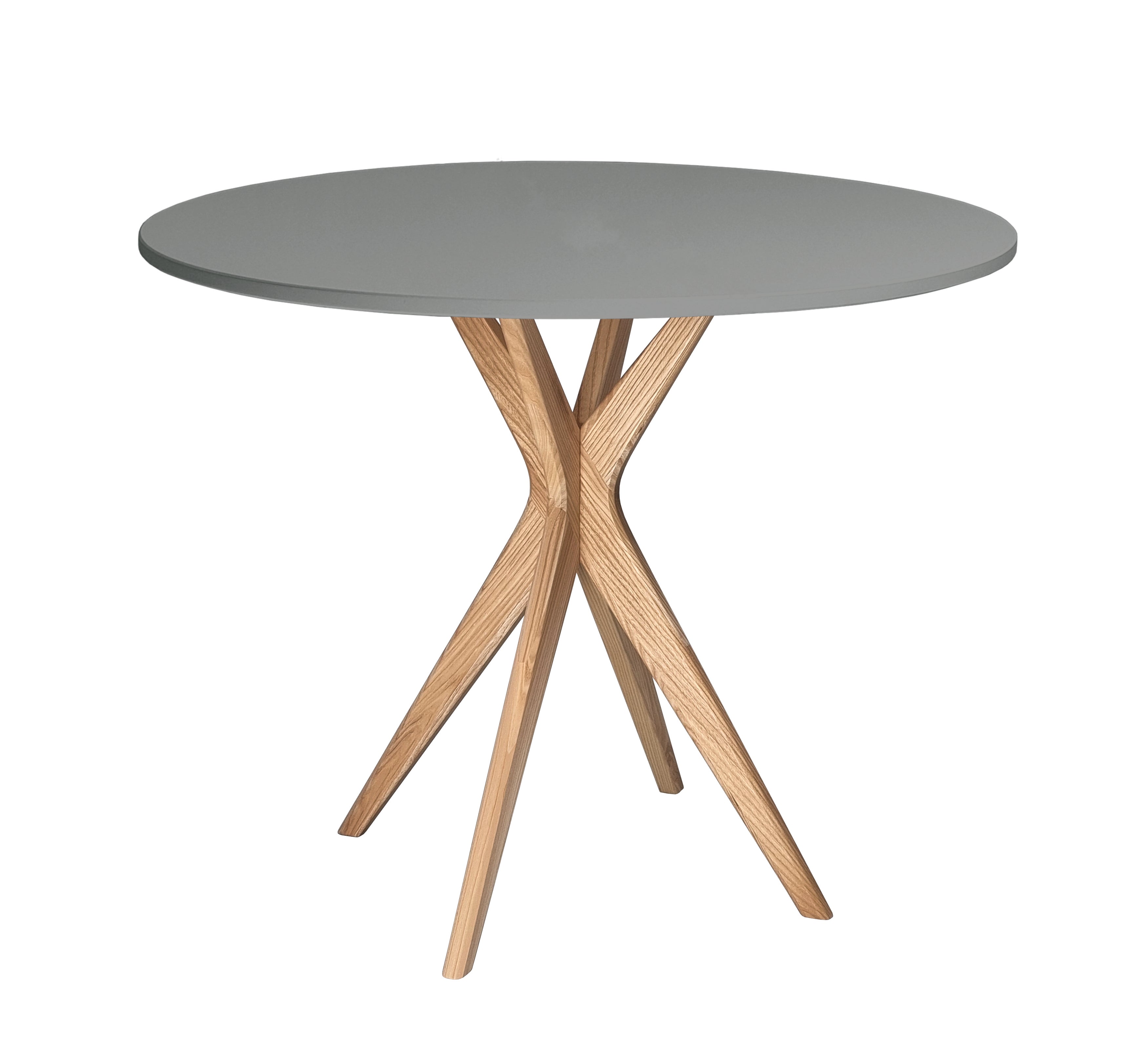 Petite table à manger ronde diamètre 80 Jubi, Béton gris, table à ...