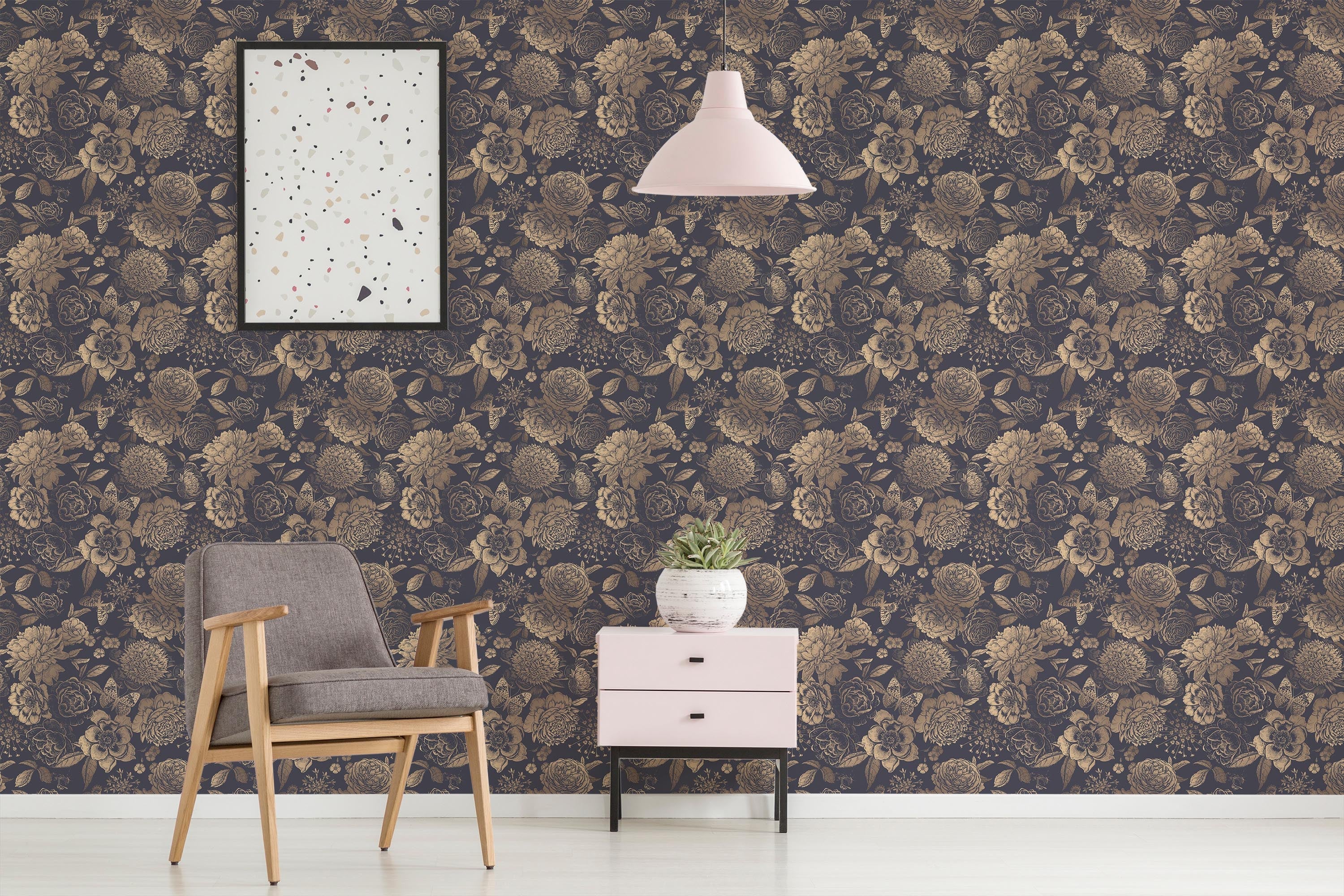 Antique Blossoms Wallpaper | Leroy Merlin