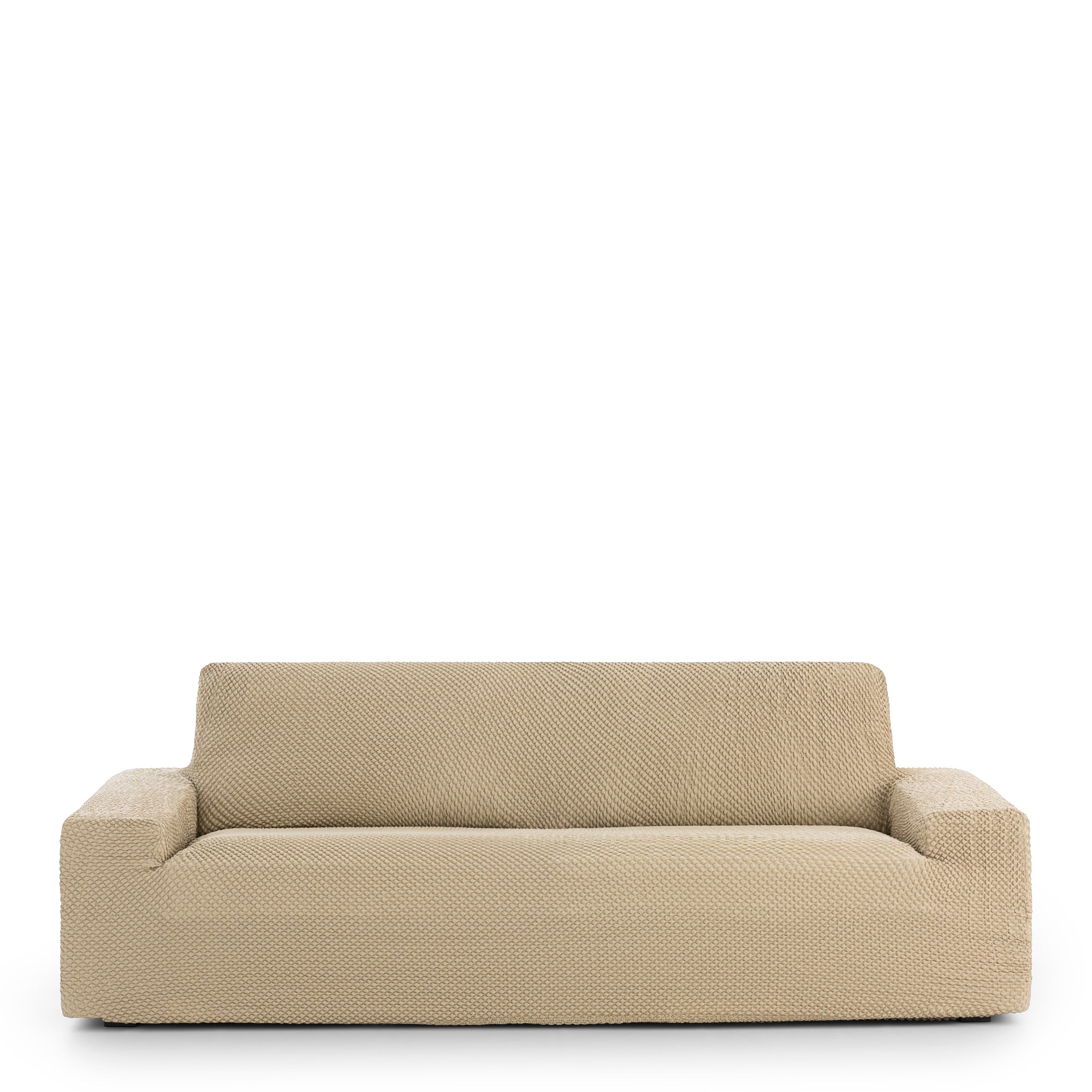 Housse de canapé 3 places extensible beige 180 - 260 cm | Leroy Merlin