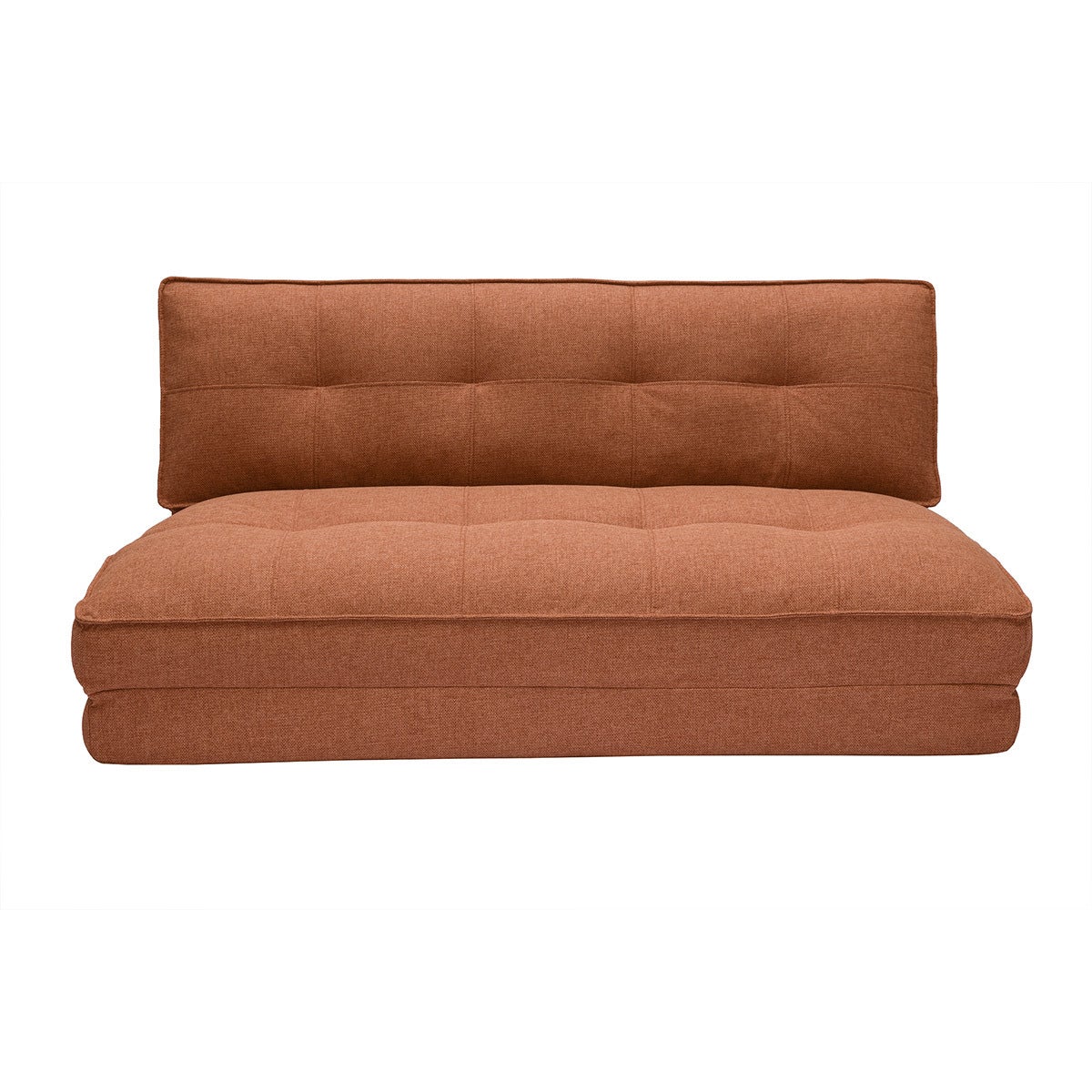 Chauffeuse 2 places convertible en tissu terracotta SALLY | Leroy Merlin