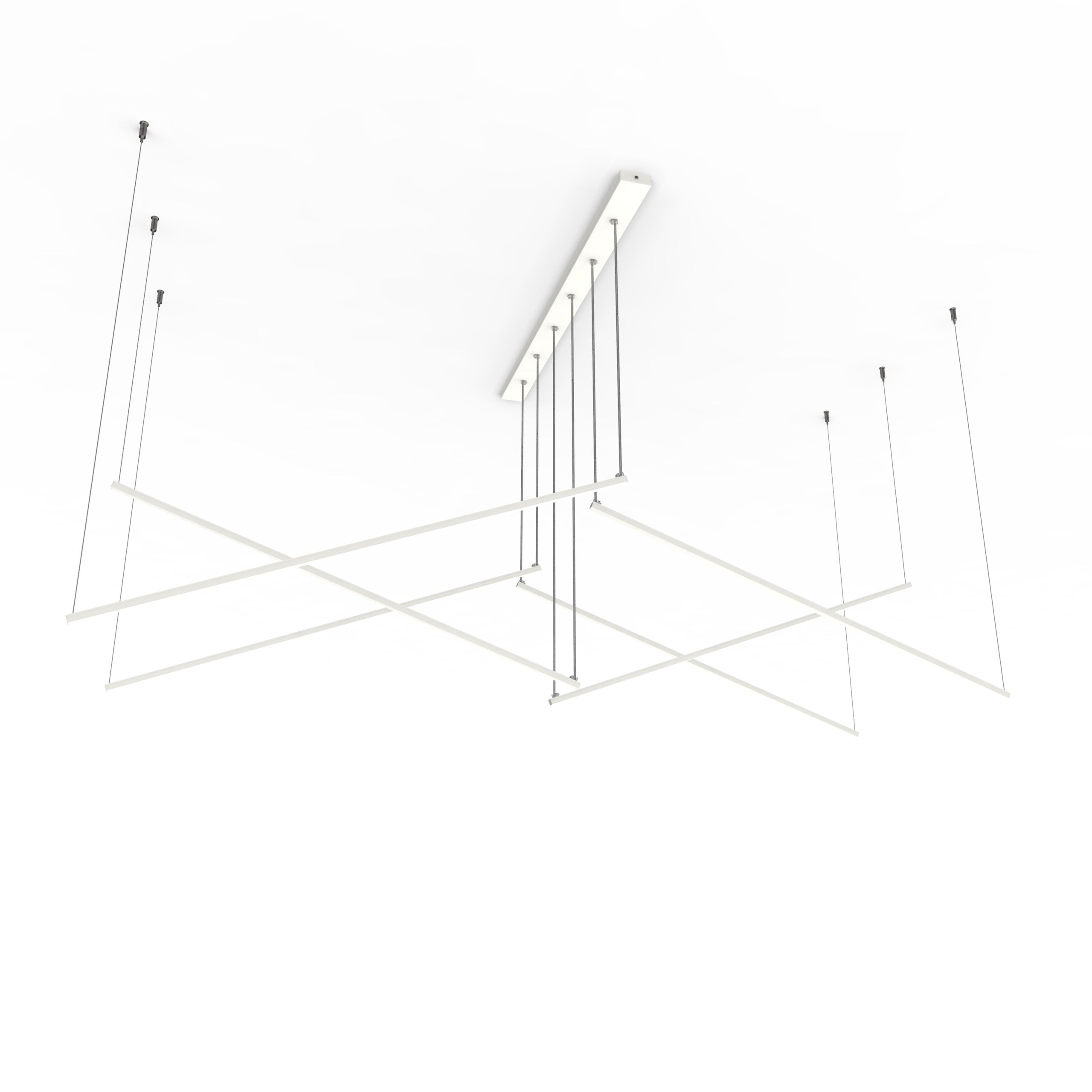 LUMICOM | STORM Suspension, STRIP LED, 102W/m, 3000K, métal, blanc, l ...