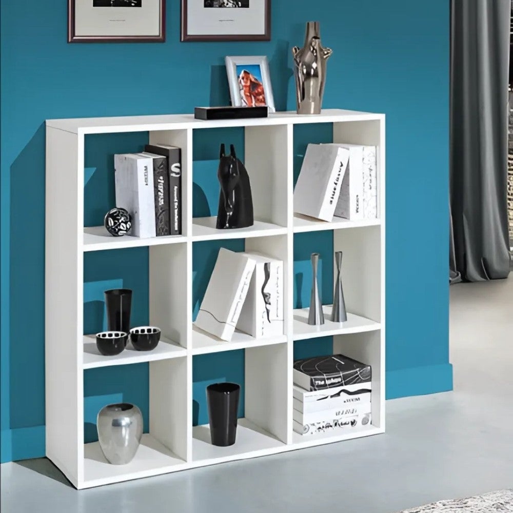 Librería Hawai 9 compartimentos color blanco larice | Leroy Merlin