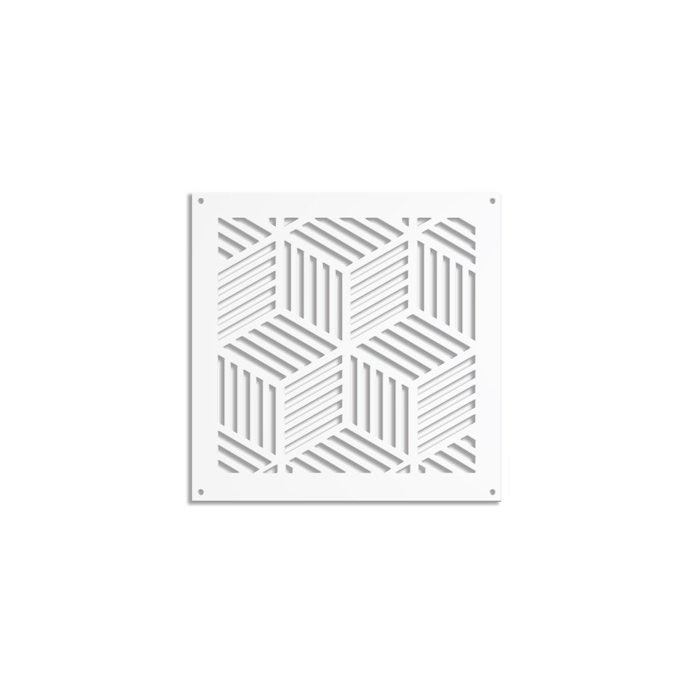 CUBIC - Panel PVC Perforado - Parasol Blanco 73x73 cm Espesor 1cm ...