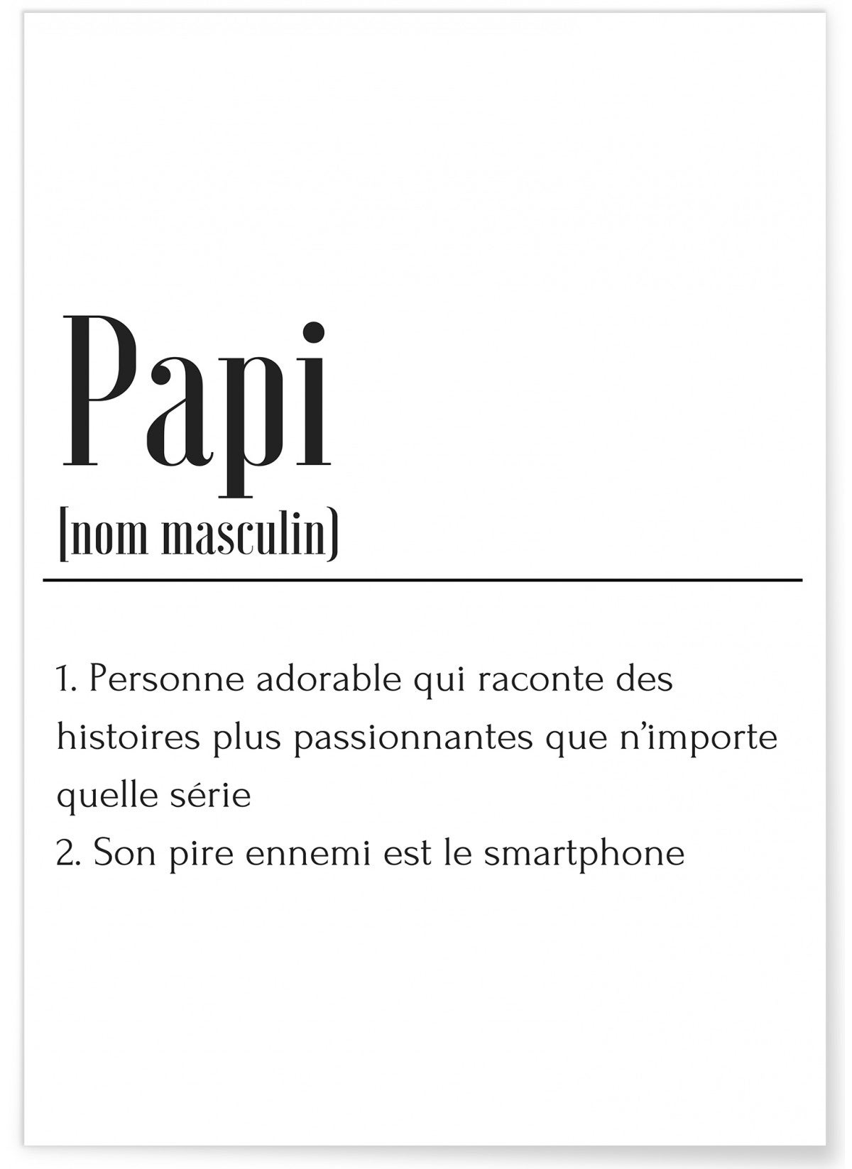 Affiche Définition Papi - Format A3 - | Leroy Merlin