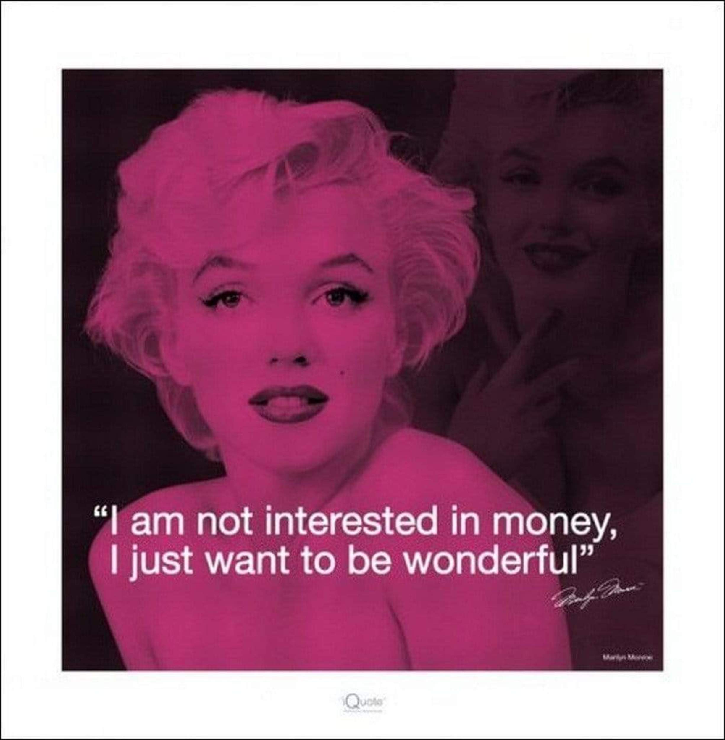Affiche Art Marilyn Monroe - iQuote 40x40cm | Leroy Merlin