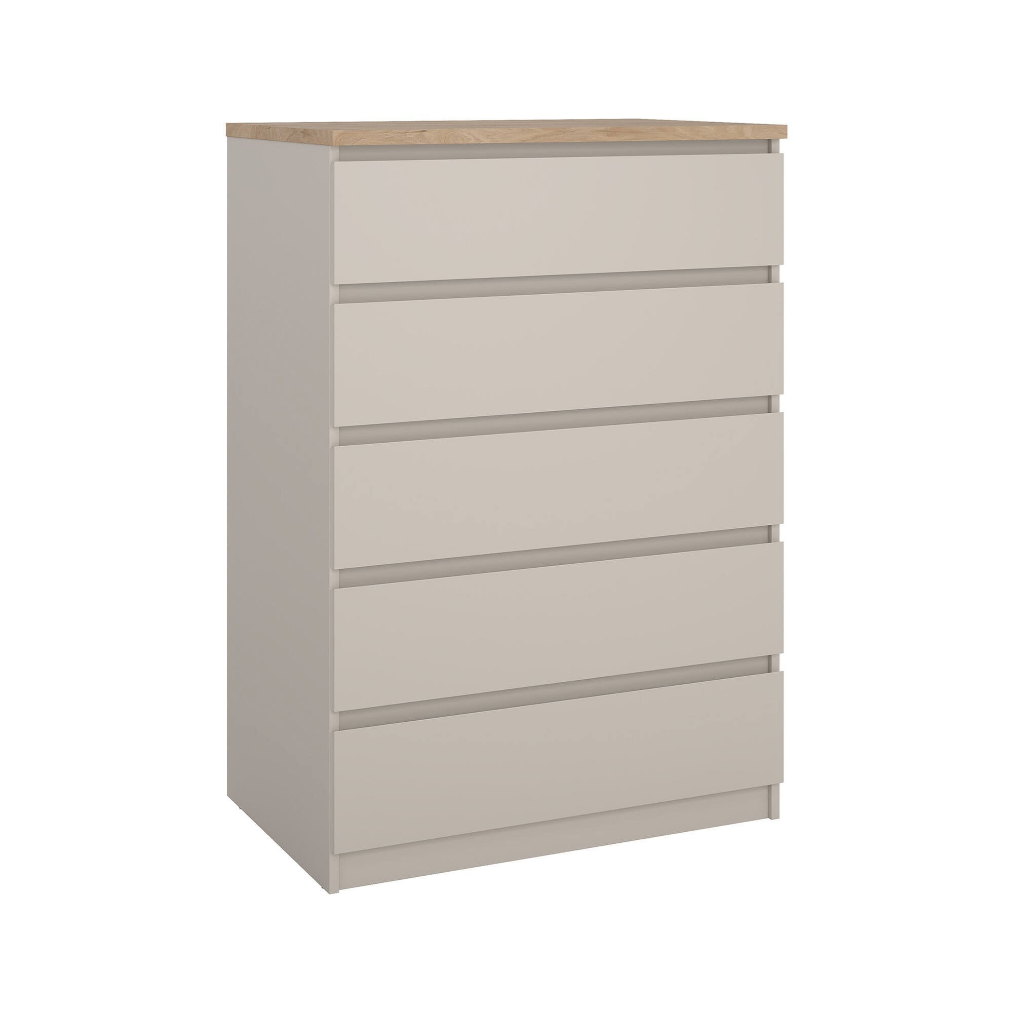 Cómoda Piccilli, cajonera multifuncional con 5 cajones, cómoda elegante ...