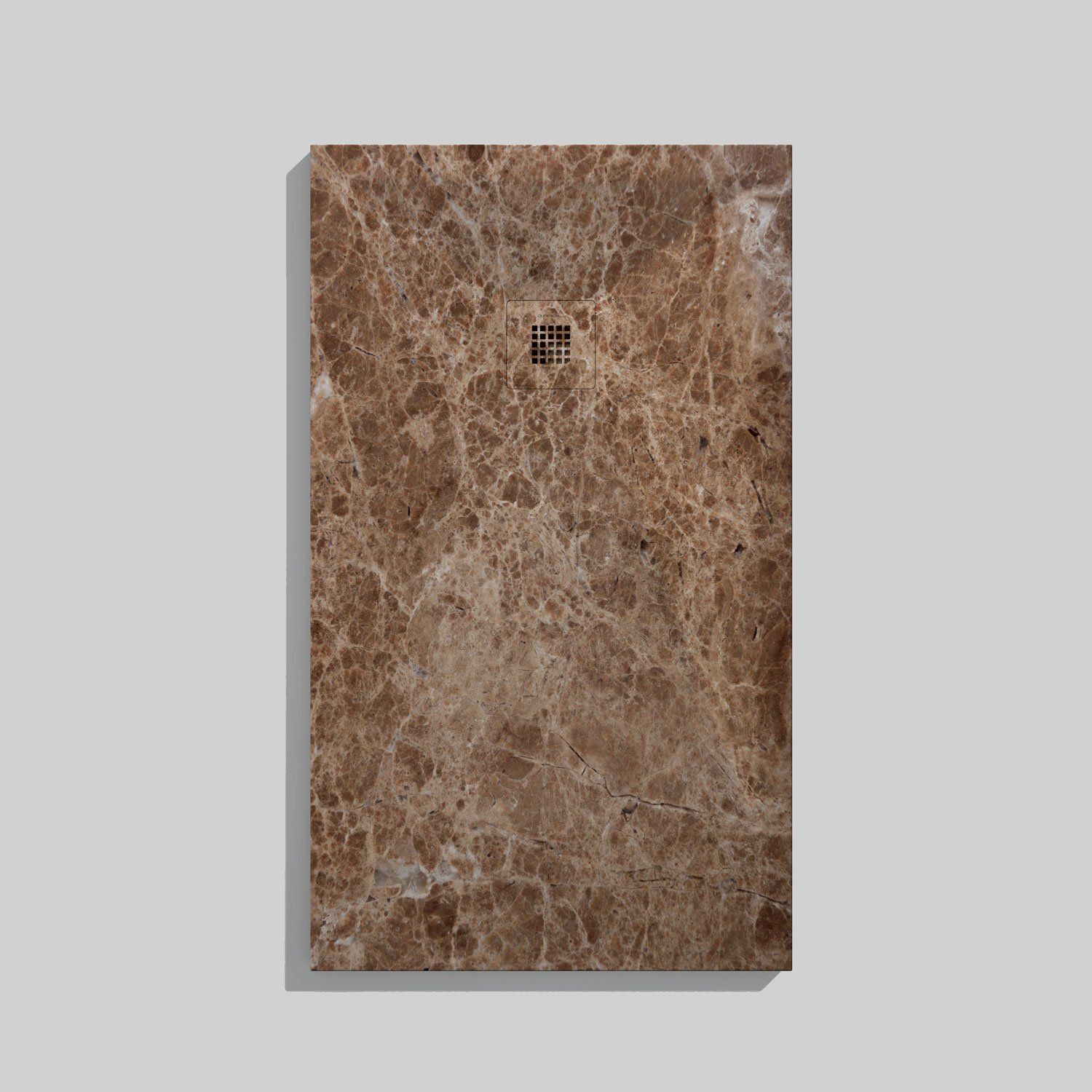 Plato de ducha Oasis marrón claro, acabado Smooth Stone 3D, rejilla de ... Plato de ducha Oasis marrón claro, acabado Smooth Stone 3D, rejilla de ...