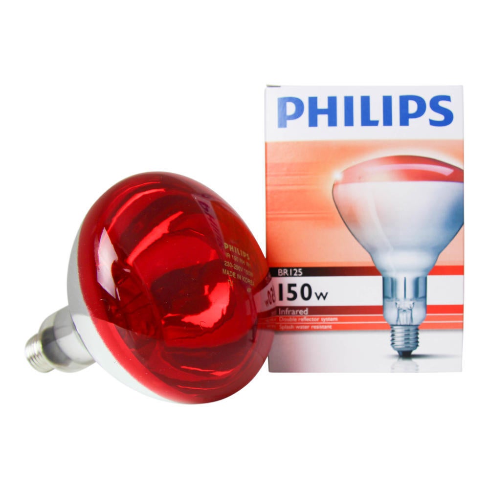 Philips BR125 IR 150W E27 230-250V Rouge | Bricoman