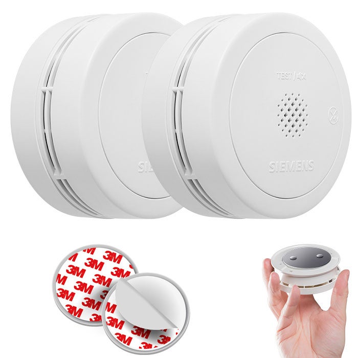 SIEMENS-Lot de 3 détecteurs de fumée NF avec supports magnétiques ...
