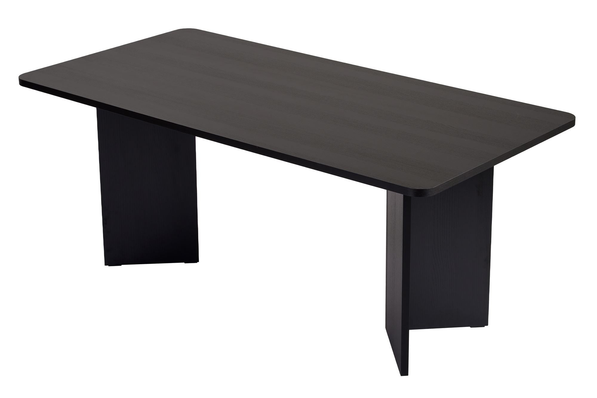 Mesa de comedor de madera "Linza" 180 x 90 x 75 cm - Madera negra ...
