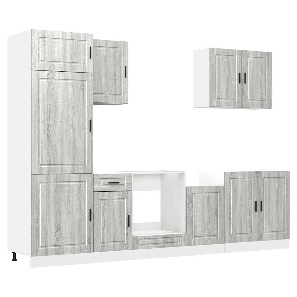 Mueble cocina Kalmar sonoma gris 7 pzas madera contrachapada- COMFORTXL ...