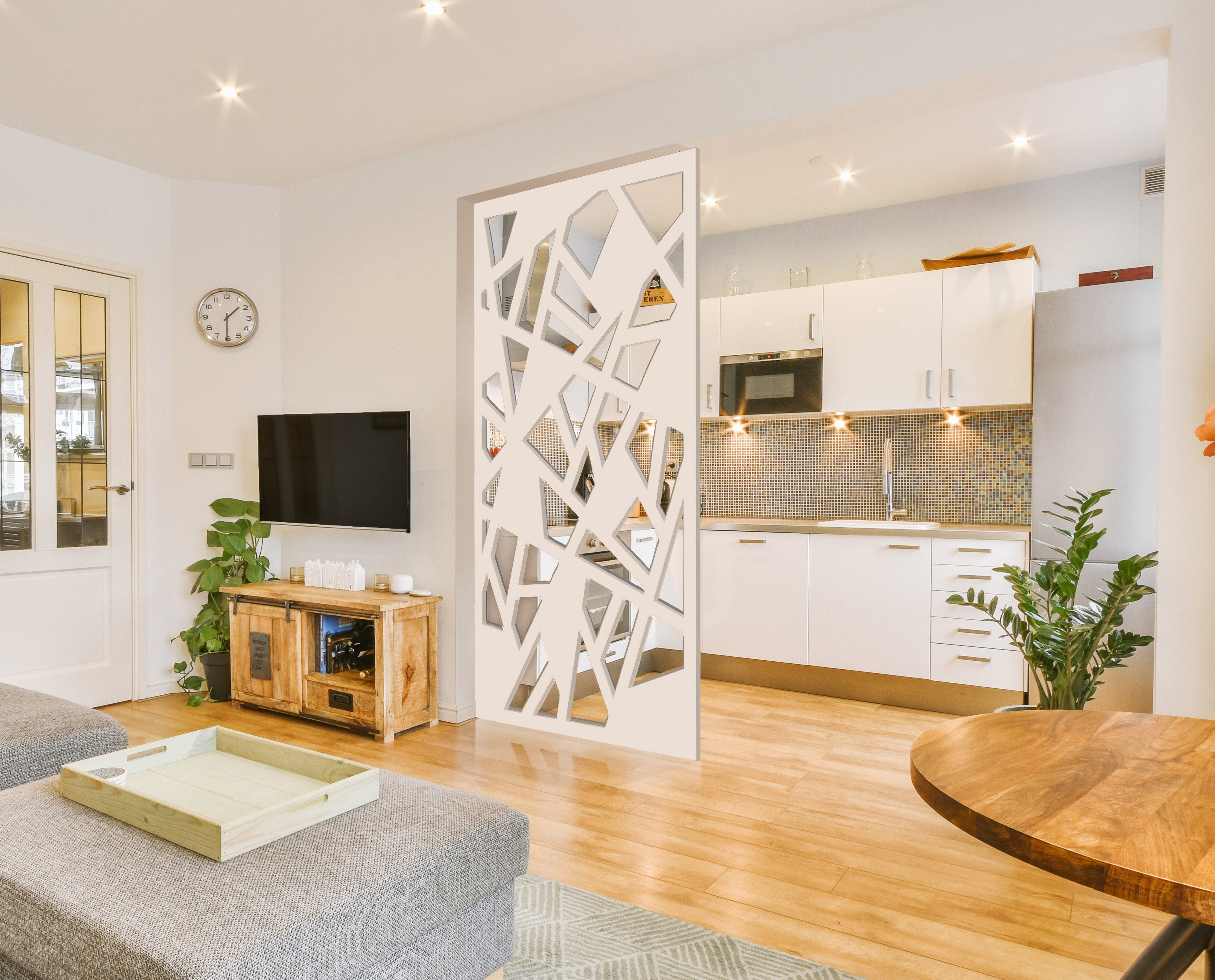 Claustra décoratif mural Fumio en PVC blanc - Largeur 110 cm x Hauteur ...