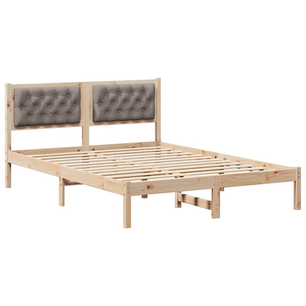 Lit Double - Lit Adulte - Lit contemporain avec tête de lit Taupe 150 x ...