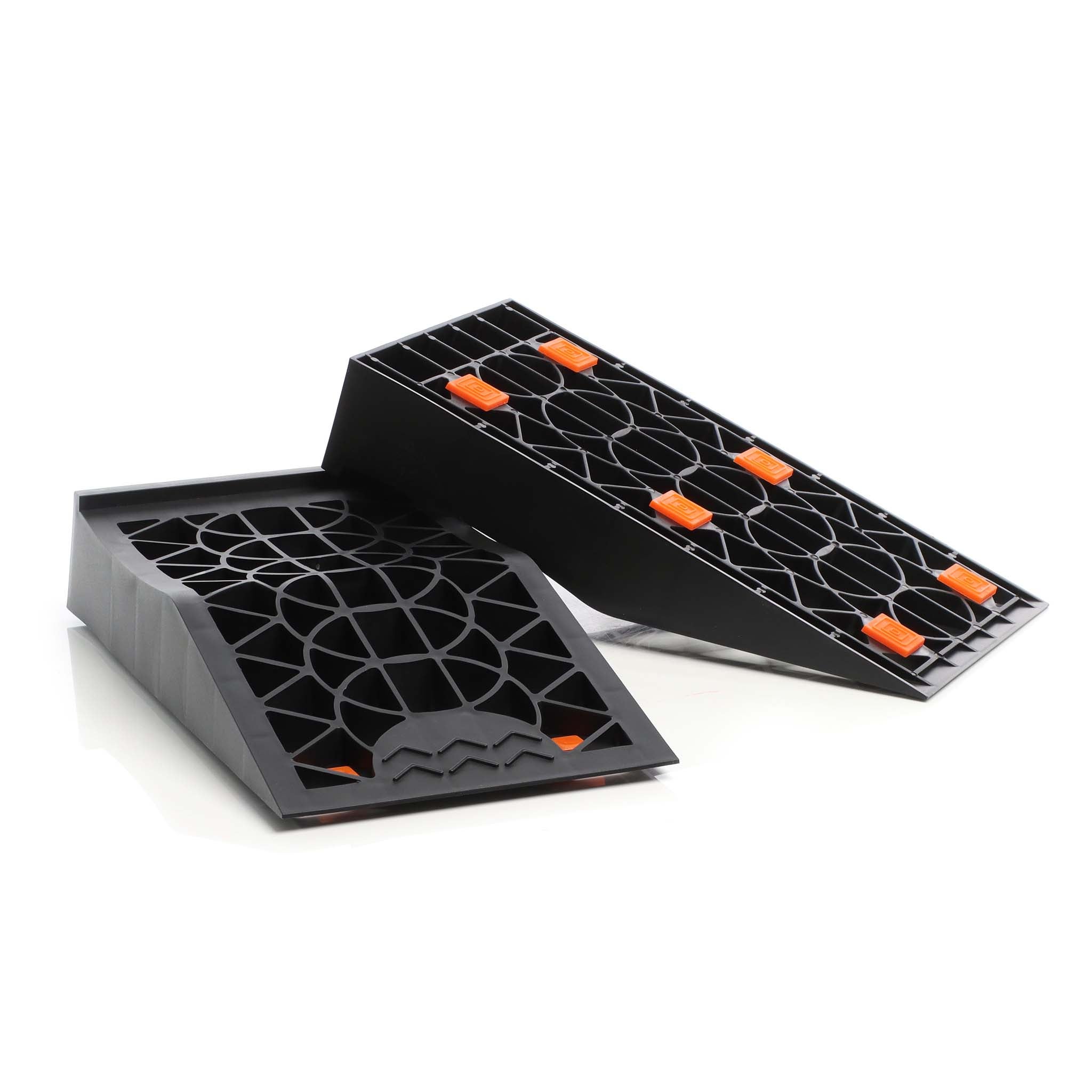 Wiltec Lot de 2 rampes voiture d’accès extra plates – 430 x 235 x 80 mm ...