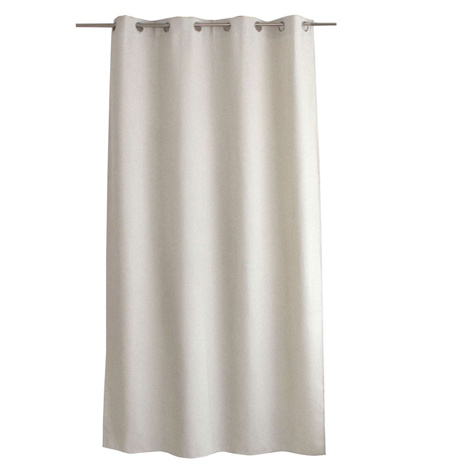 Rideau aspect chenillé - 140 x 240 cm - Ecru | Leroy Merlin