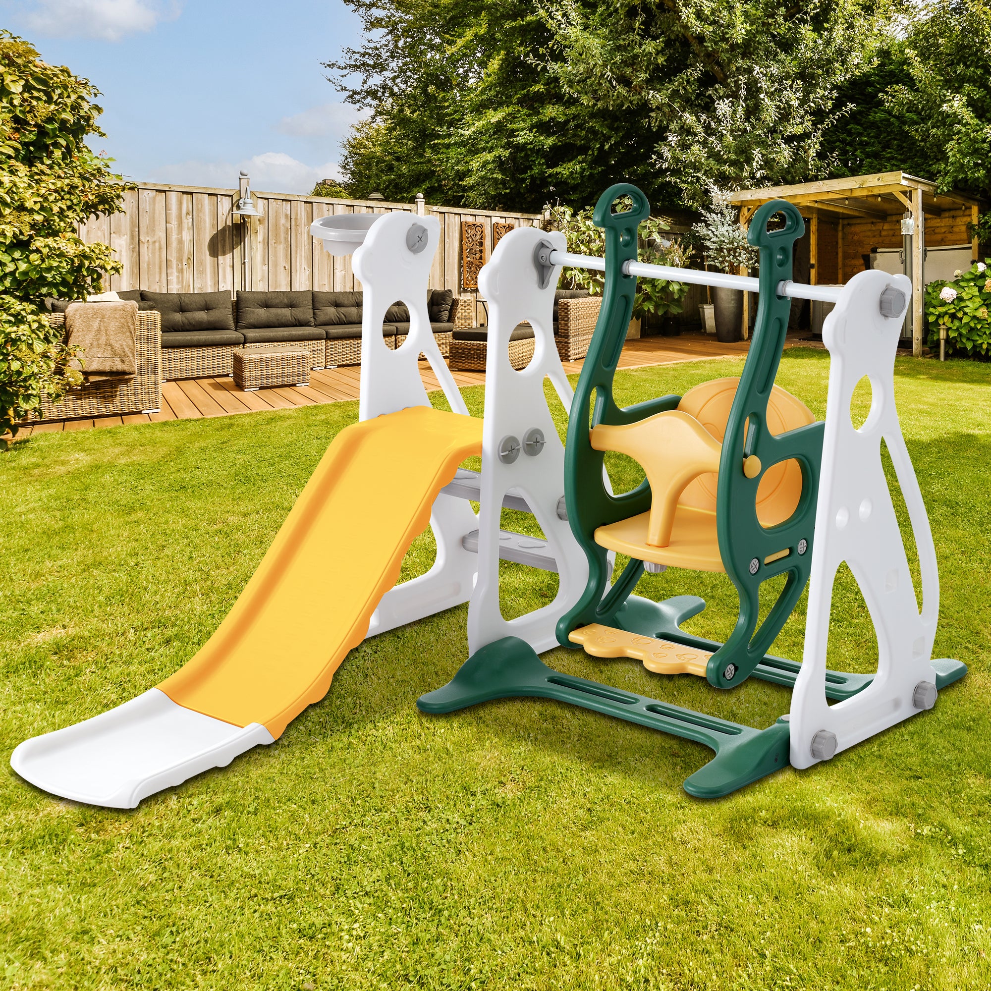 Toboggan pour enfants avec balançoire, toboggan pour enfants 4 en 1 ... Toboggan pour enfants avec balançoire, toboggan pour enfants 4 en 1 ...