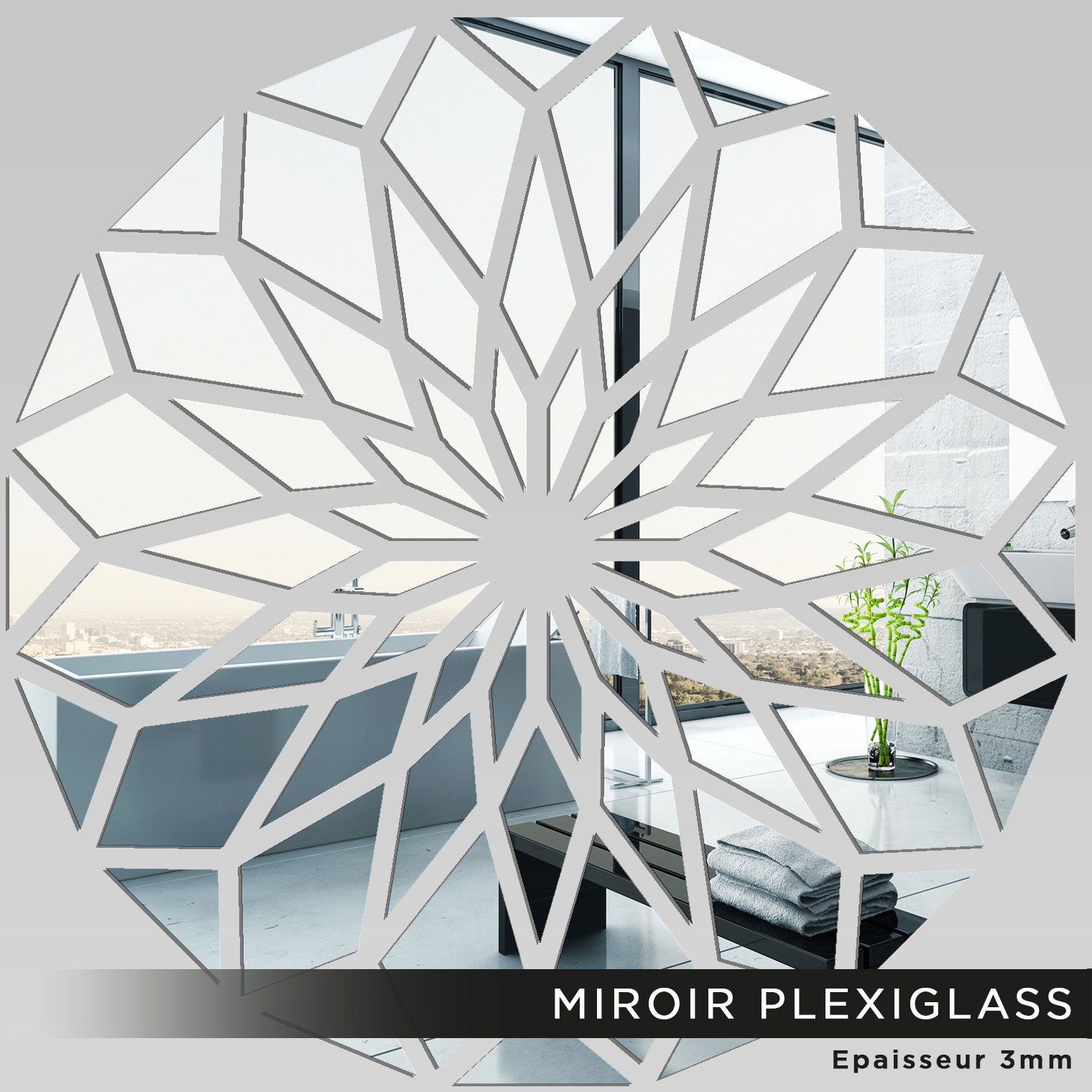 Miroir Plexiglass - Design 3617689981574 - 60x60 cm | Leroy Merlin
