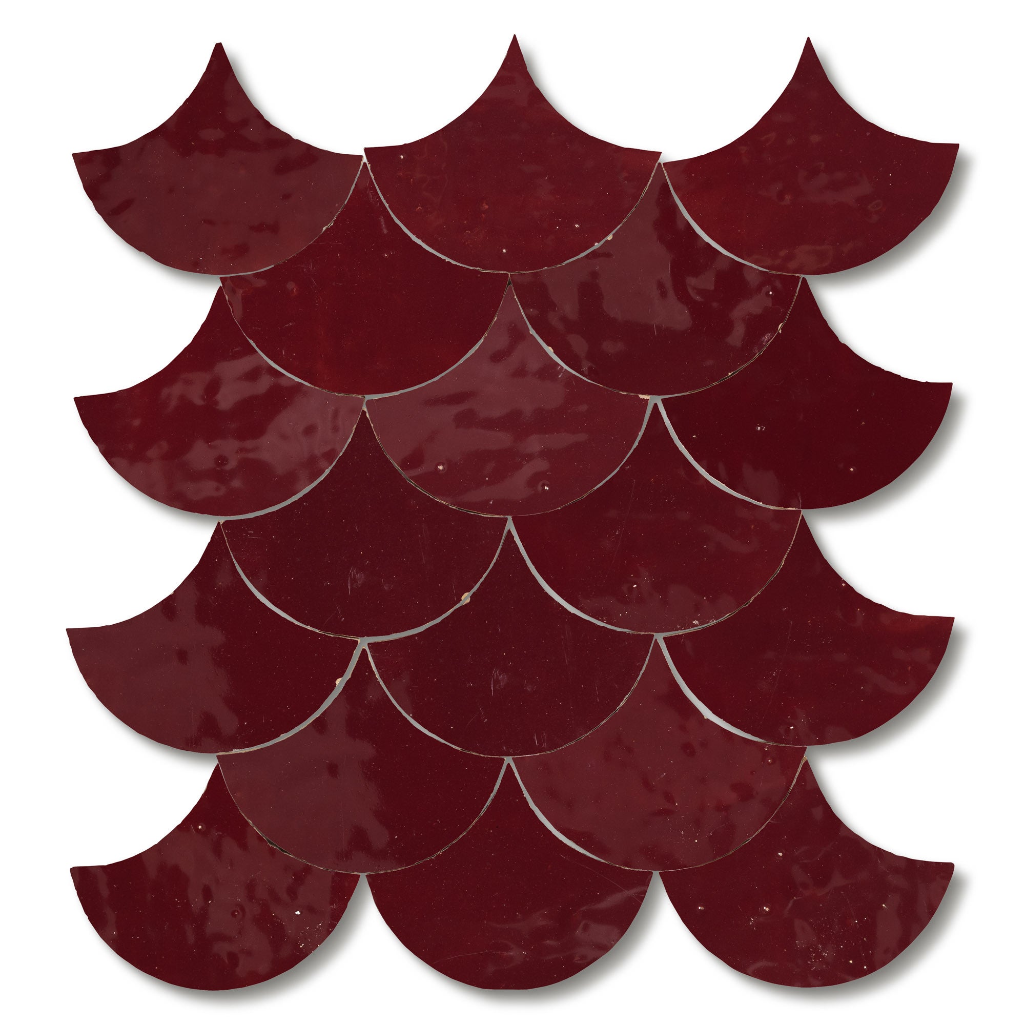 Carrelage Zellige Marocain Rouge Lie de vin Grande Ecaille 10x12 cm ...