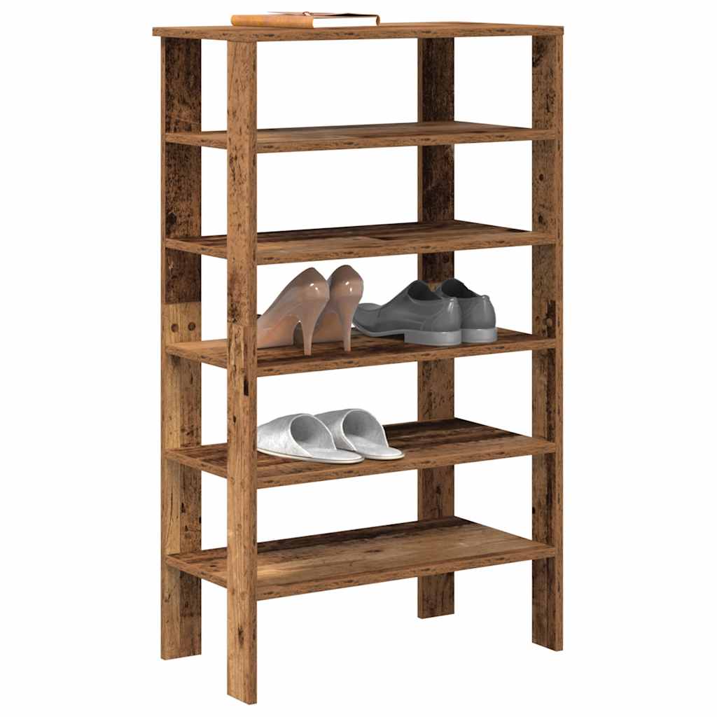 Mueble zapatero madera contrachapada madera vieja 61x32x105 cm Marrón ...