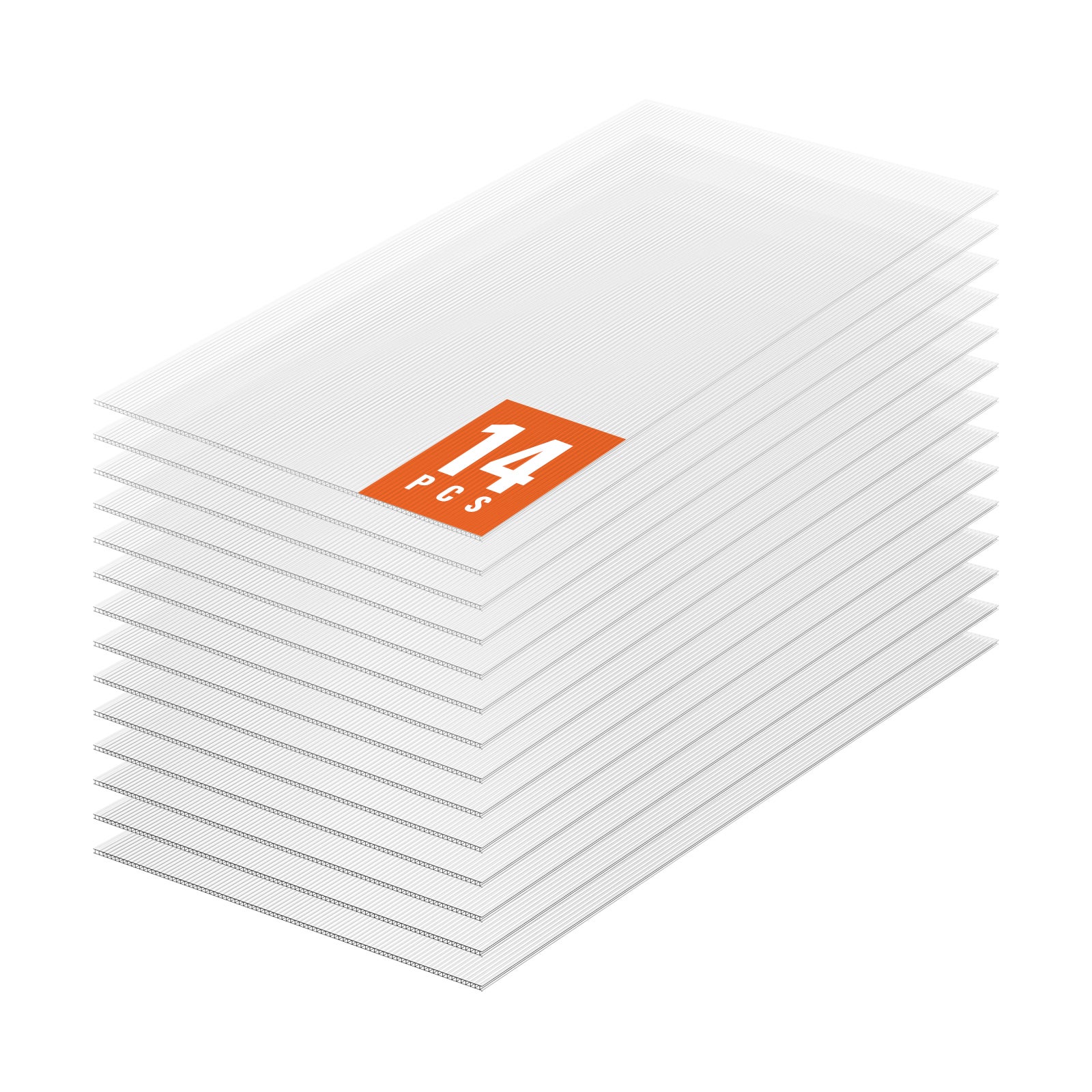 VEVOR Plaque Polycarbonate 1210x605x4 mm, Panneaux Toit Feuilles, Lot ...