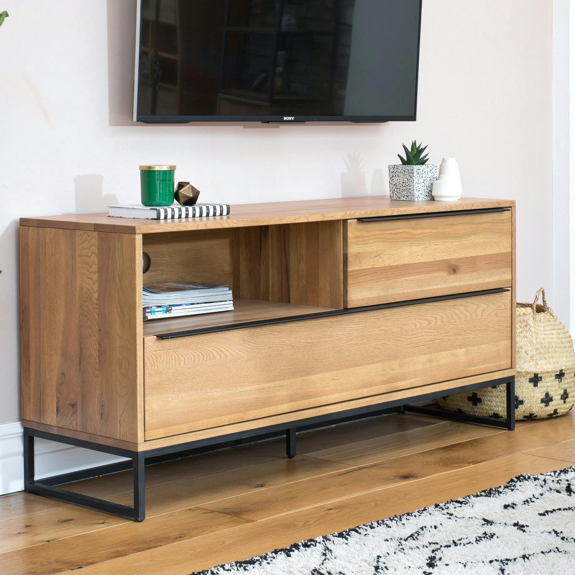 Meuble tv avec rangement VOLGA | Leroy Merlin