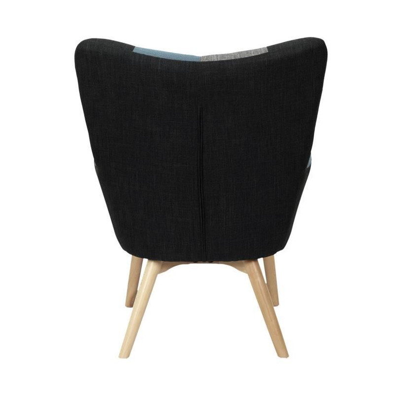 Fauteuil design patchwork Milano Gris | Leroy Merlin